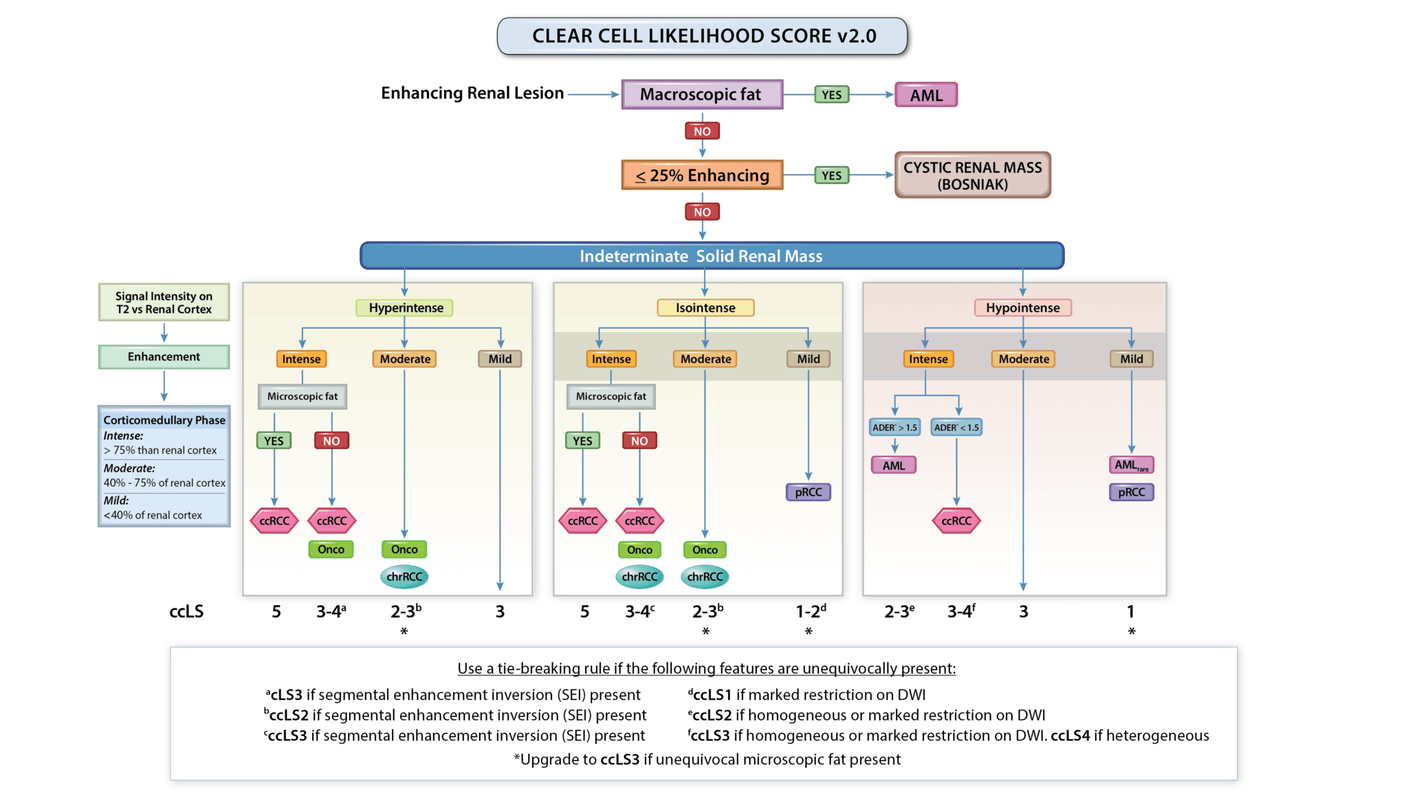 ccLS (Clear Cell Likelihood Score) Calculator For Solid Renal Masses on MRI